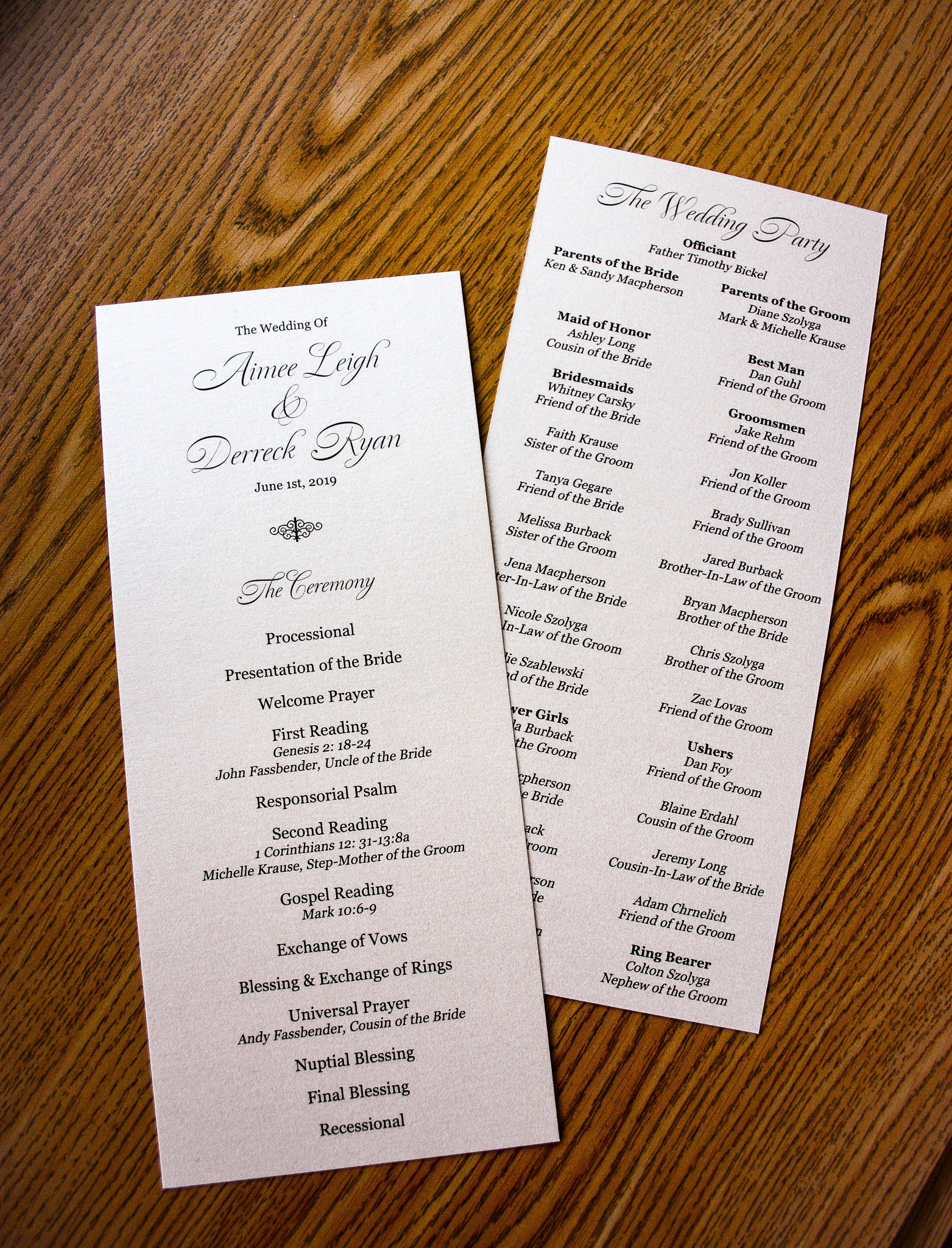 Custom Elegant Wedding Program Template, Printable Wedding Program ...
