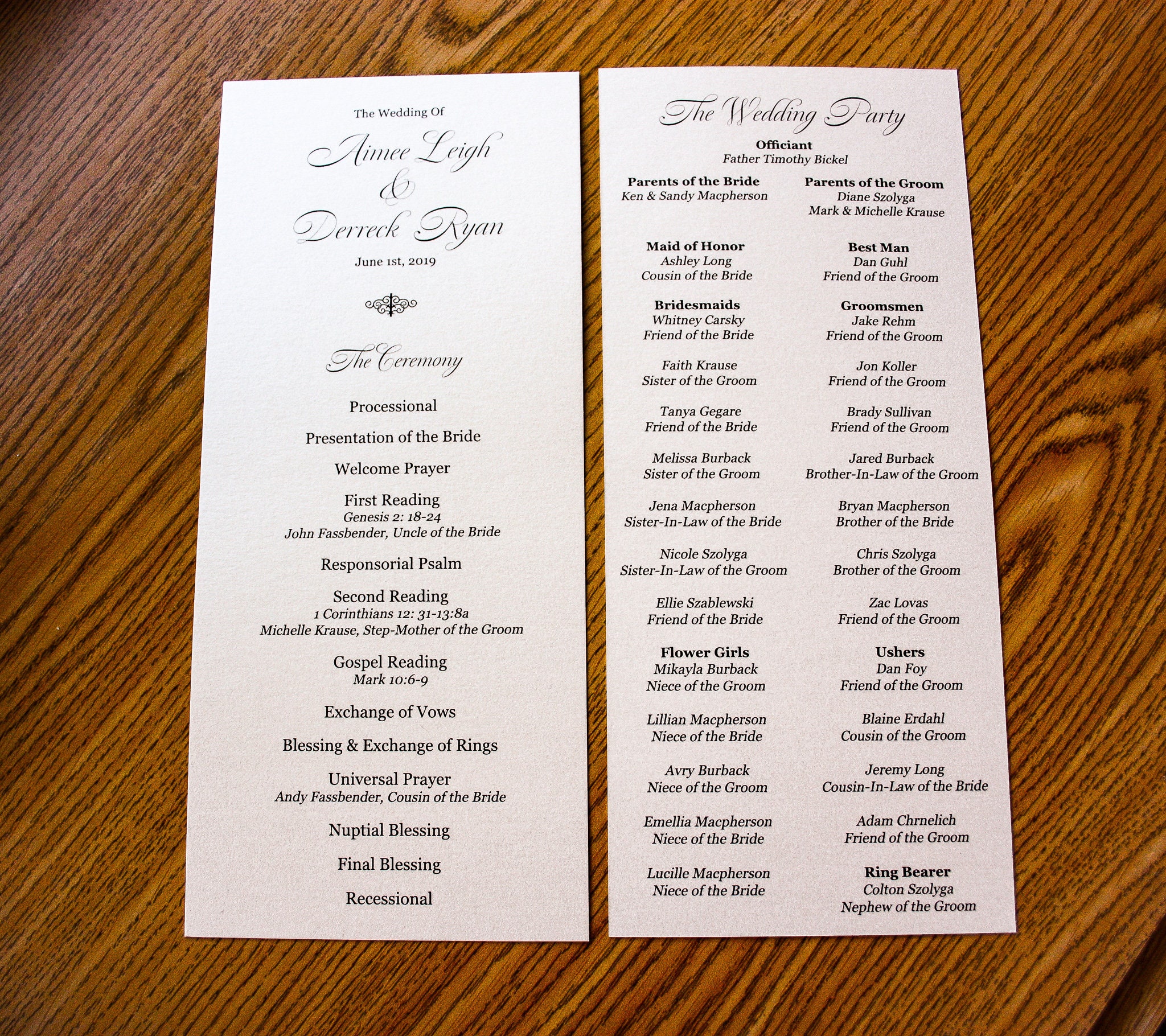 Custom Elegant Wedding Program Template, Printable Wedding Program ...