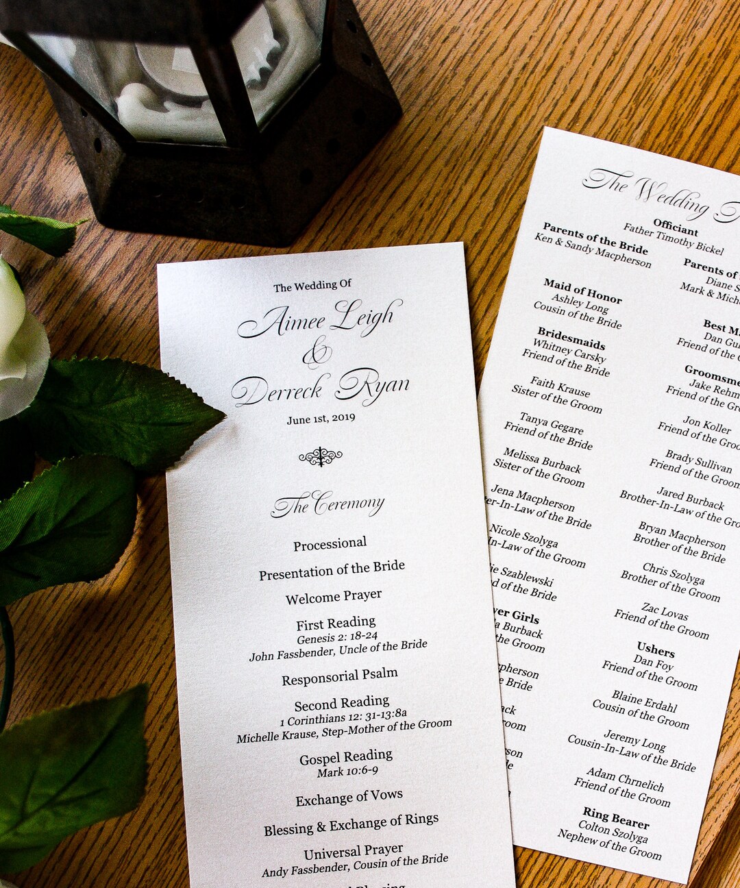 Custom Elegant Wedding Program Template, Printable Wedding Program ...