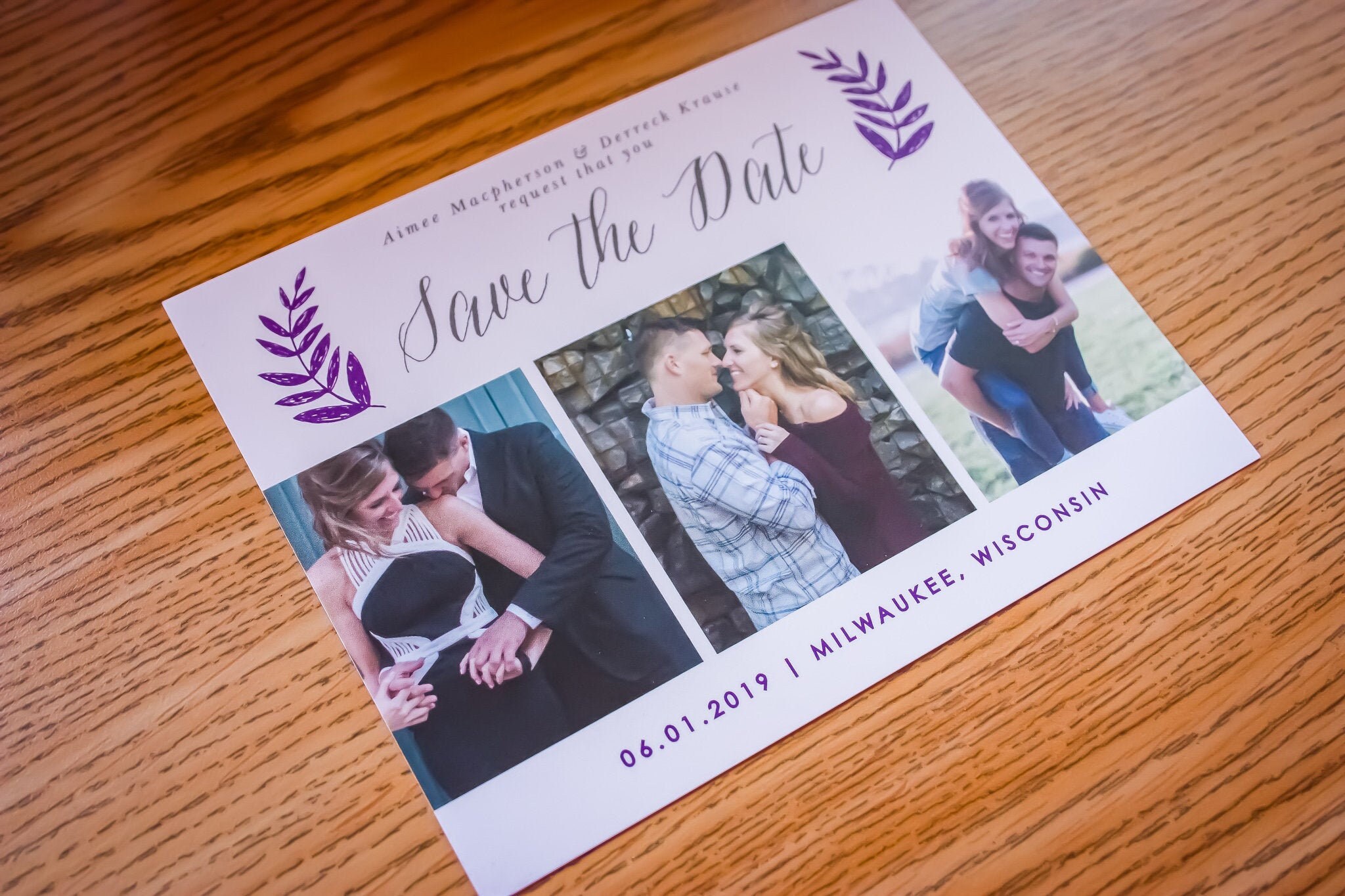 Save the Date Personalized Postcard With Photos, Save-the-date, Wedding ...