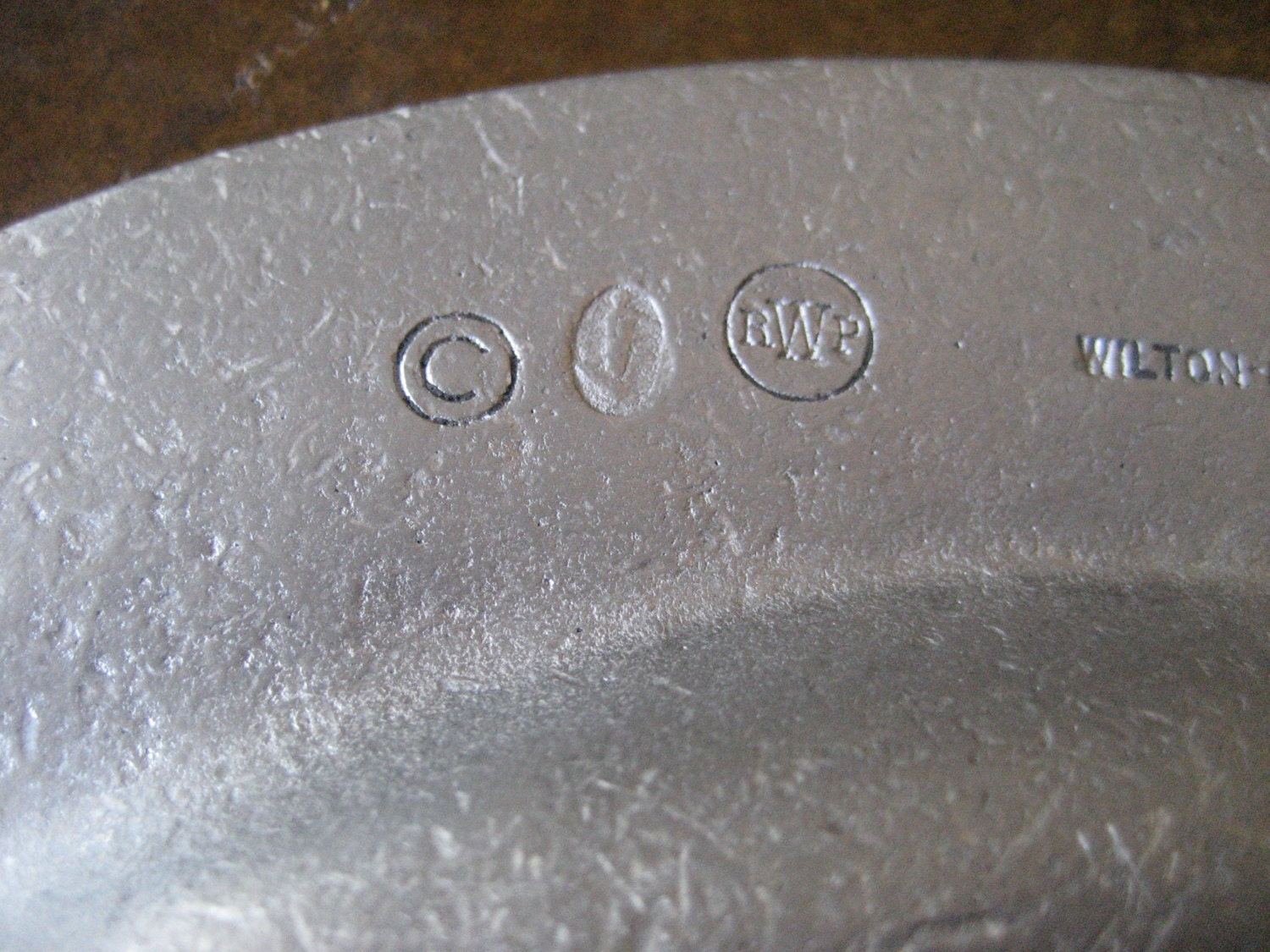 RWP Wilton Columbia, PA Armetale Plate. USA American Eagle Symbol in ...