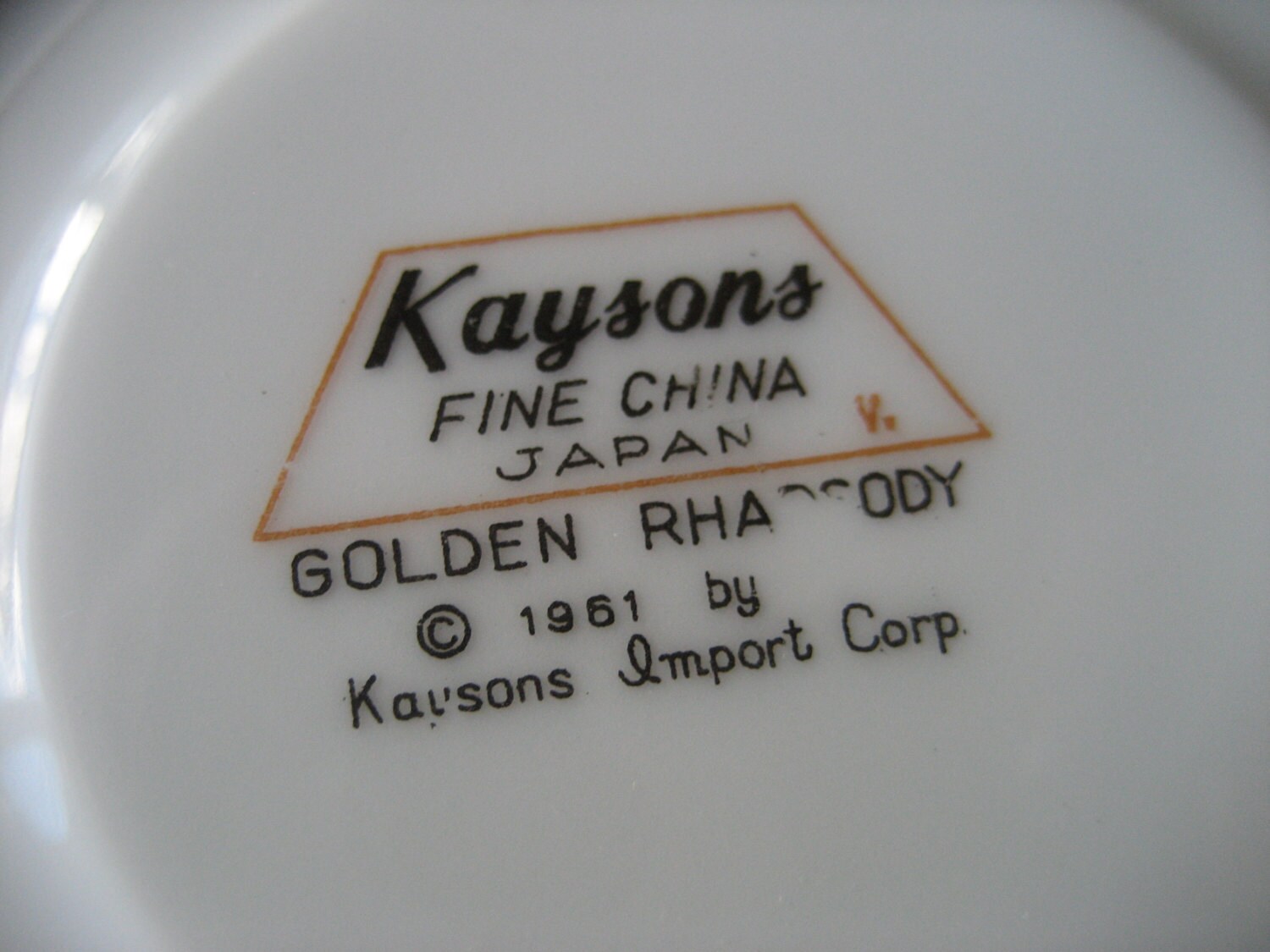 Kaysons Fine China (japan), Golden Rhapsody, 1961 by Kaysons Import Corp. - Etsy