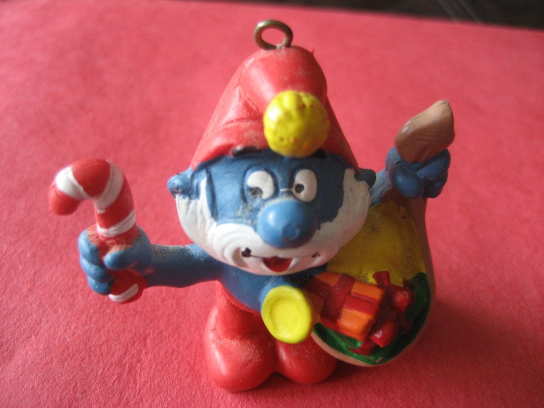 Vintage Santa Smurf Delivering Holiday Cheer With Bag of Toys - Etsy