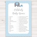 Baby Shower Games - Celebrity Baby Names Game - Blue Elephant Baby ...