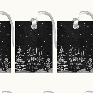 Printable Christmas Tags - Let It Snow Christmas Gift Tags - Tags ...