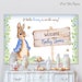Peter Rabbit Baby Shower Backdrop - Baby Shower Backdrop - Printable ...