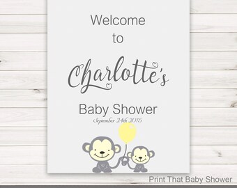 Monkey Welcome Sign | Etsy