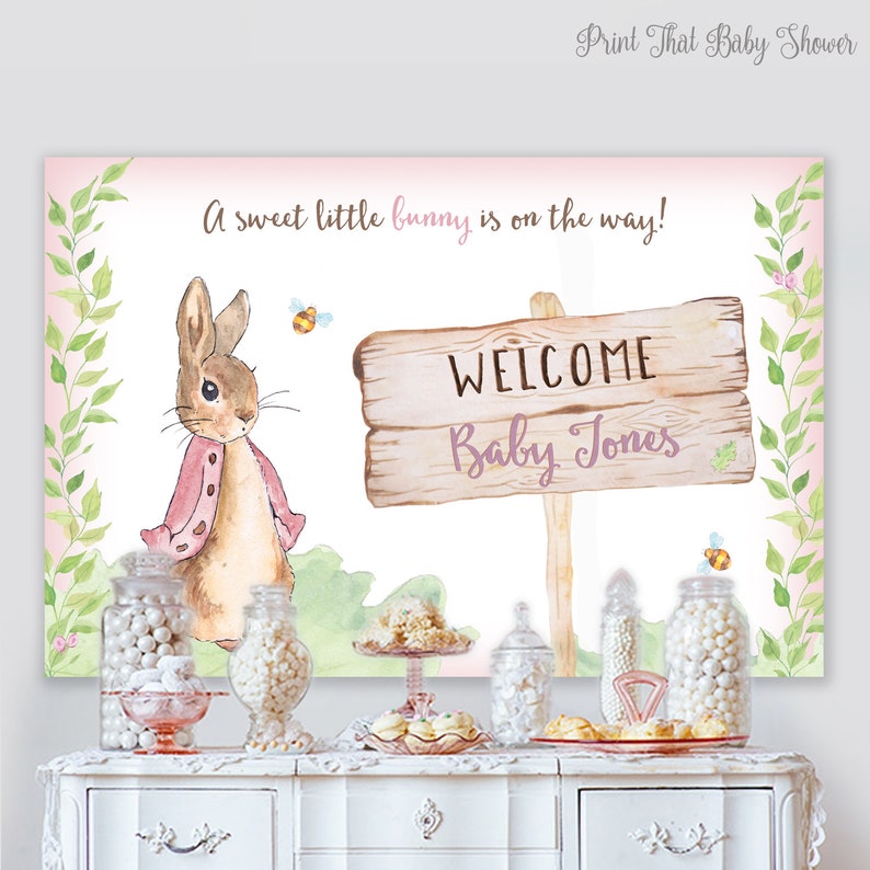 Peter Rabbit Baby Shower Backdrop Baby Shower Backdrop - Etsy