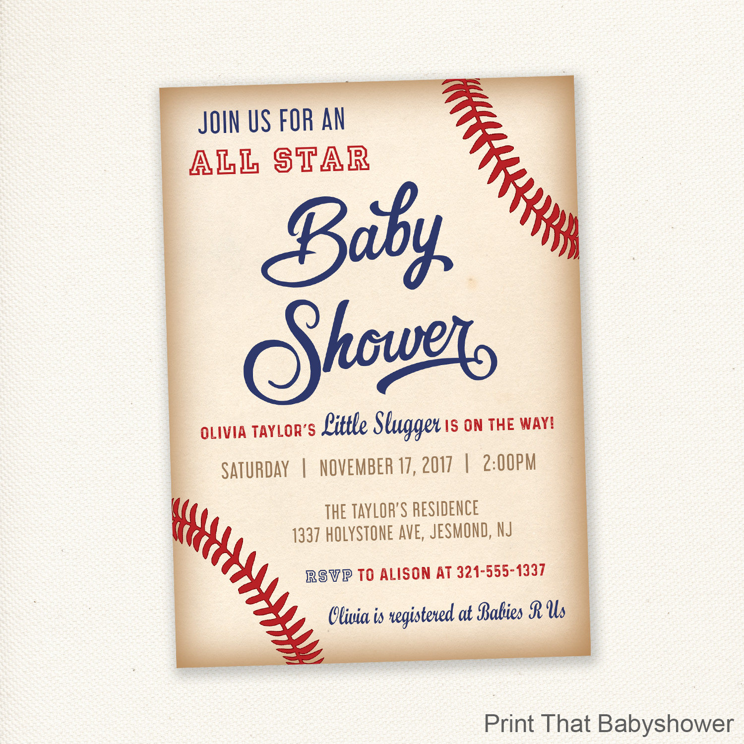 Baseball Baby Shower Invitations Baseball Baby Shower - Etsy
