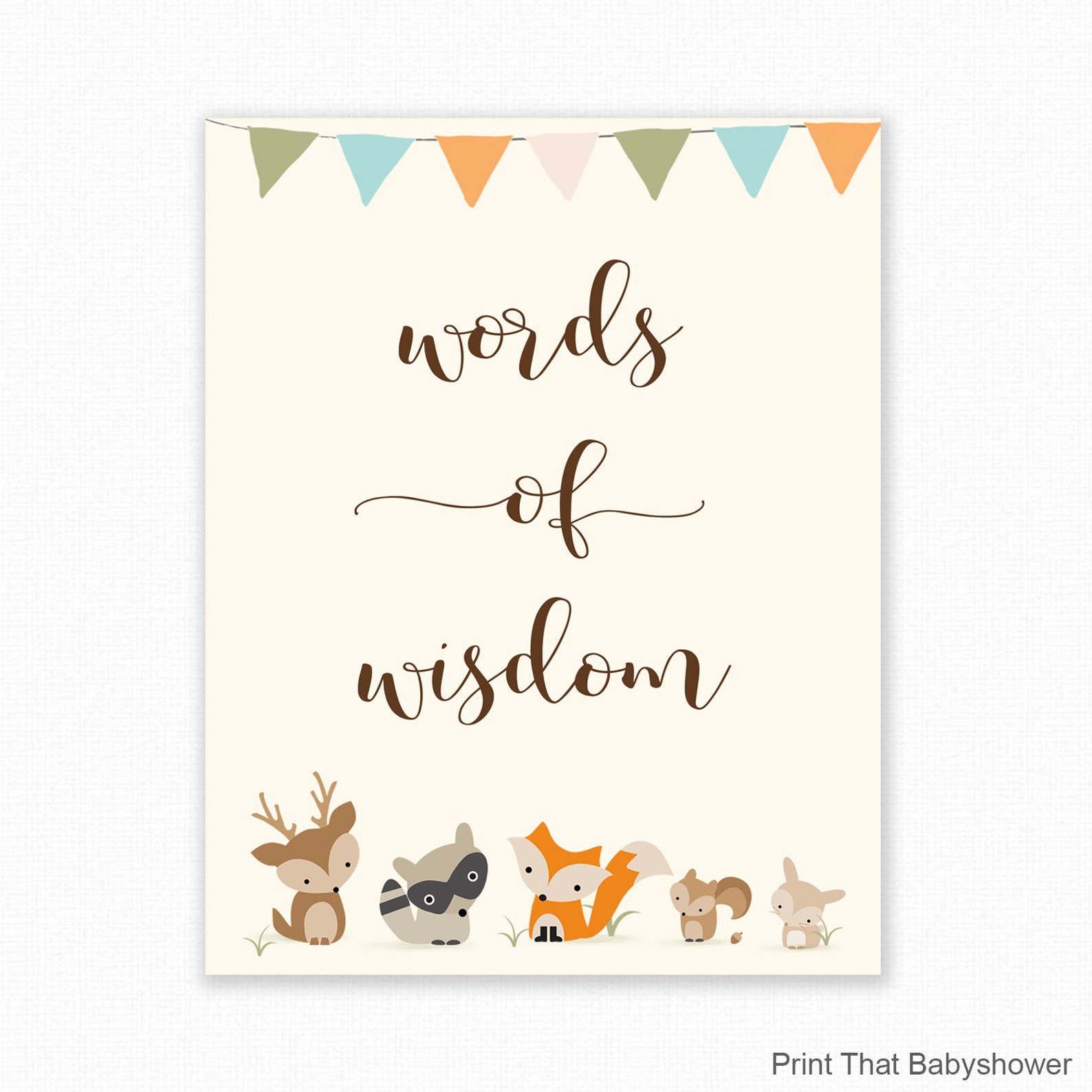 Baby Shower Games Baby Words Of Wisdom Baby Advice Cards | Etsy