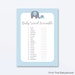 Baby Shower Games - Baby Word Scramble Game - Blue Elephant Baby Shower ...