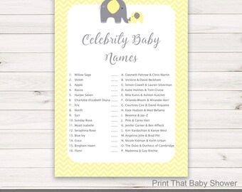 Baby Shower Games Celebrity Baby Names Game Woodland Baby