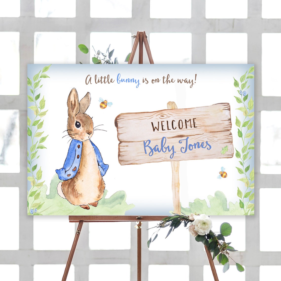 Peter Rabbit Baby Shower Backdrop Baby Shower Backdrop | Etsy