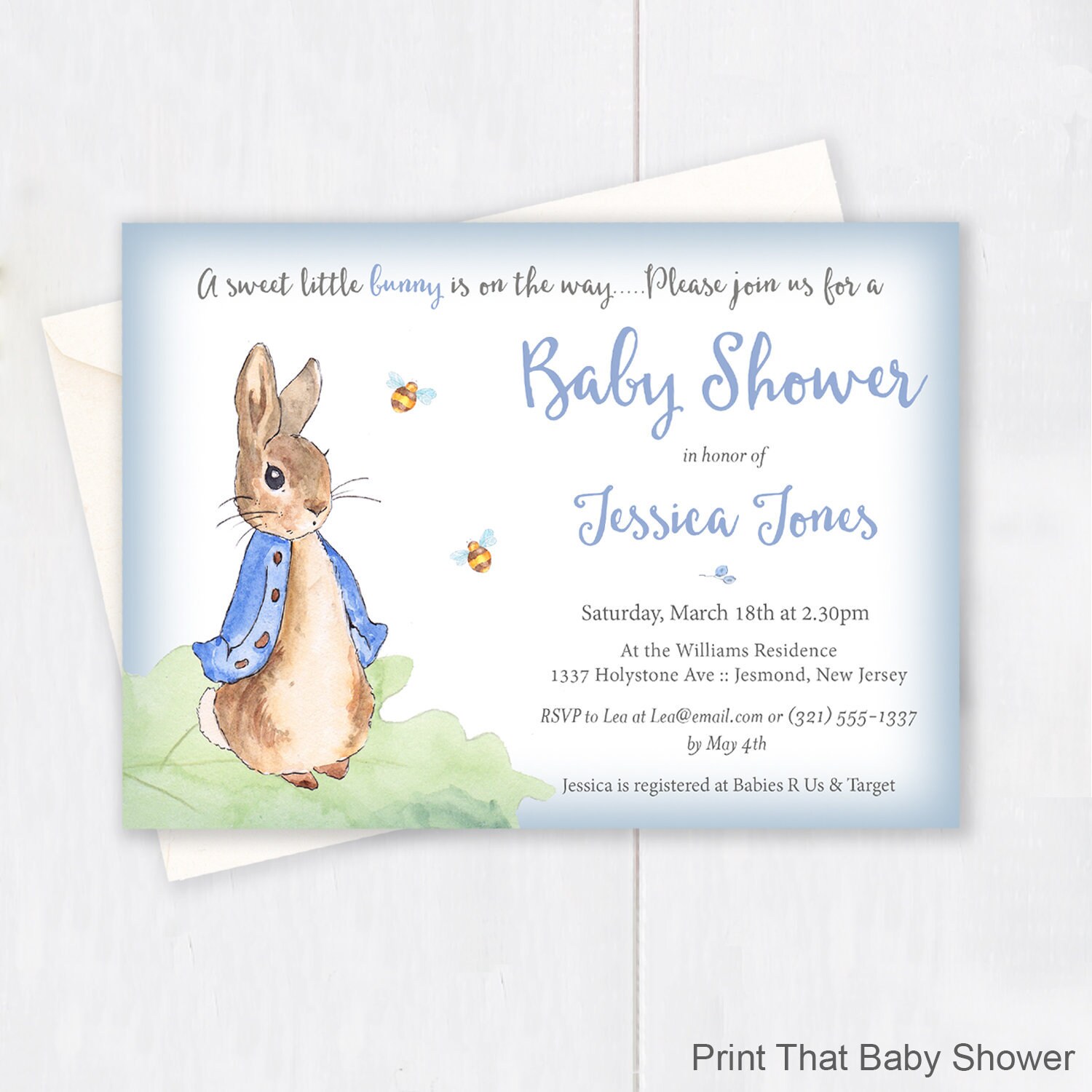 Paper & Party Supplies Peter Rabbit Invitation Greenery Peter Rabbit ...