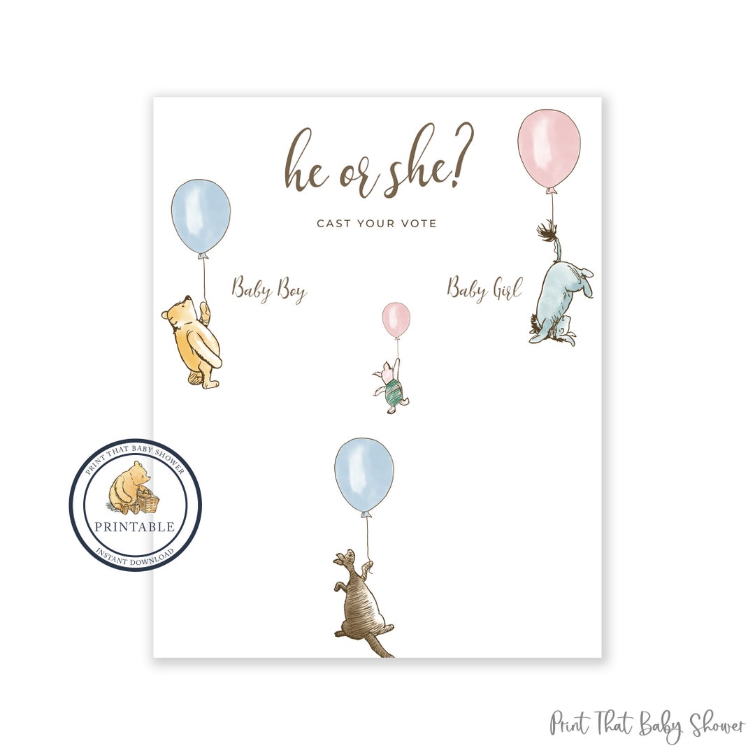 He or She Game Sign | Baby Shower Game | Printable Instant Download ...