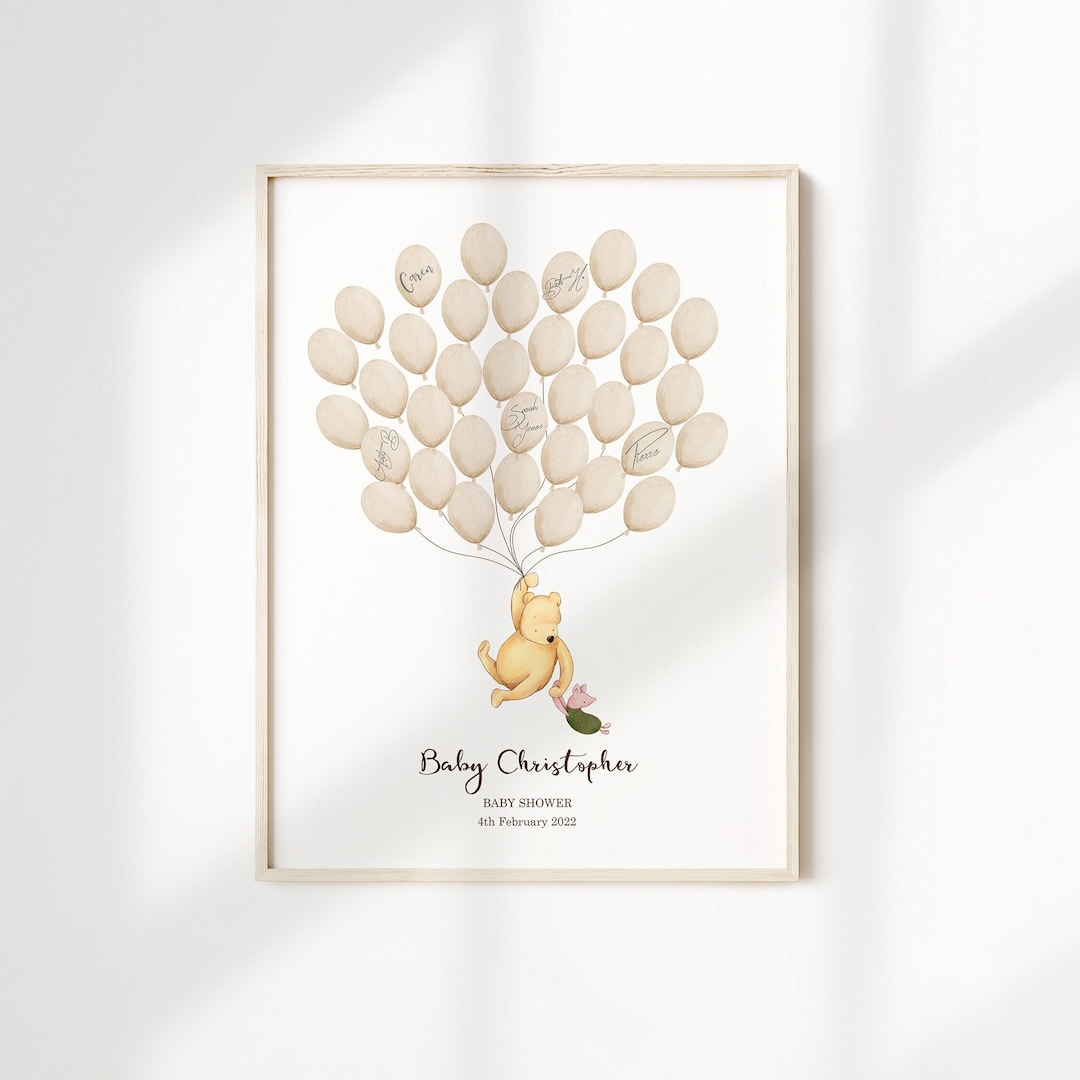 Baby Shower Signature Guest Book | Winnie the Pooh Baby Shower ...