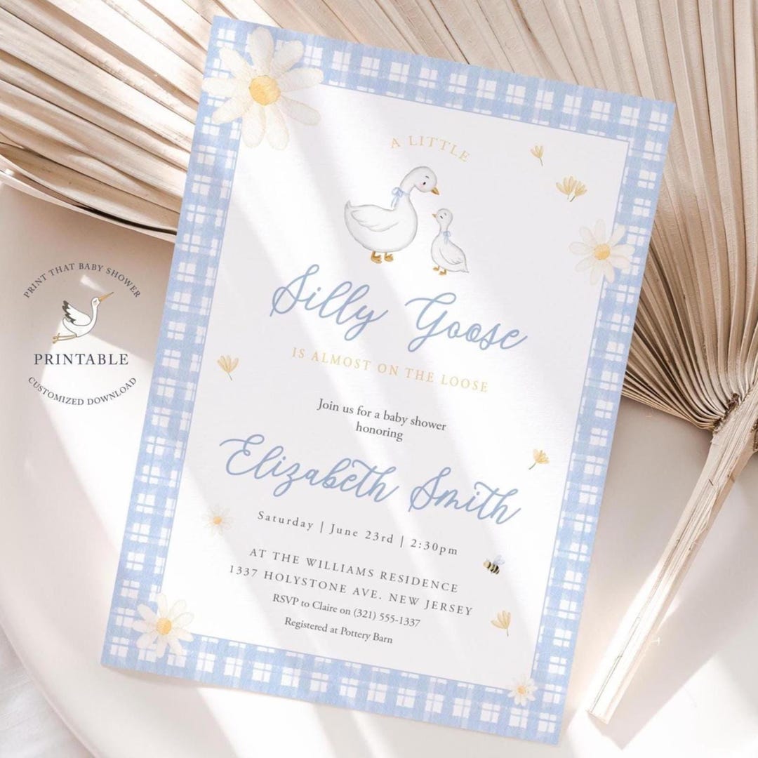 Silly Goose Baby Shower Invitations - Mother Goose Baby Shower ...