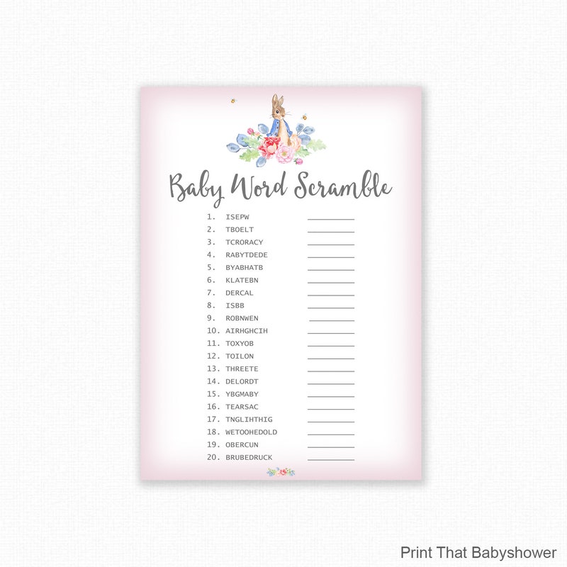 Rabbit Baby Shower - Etsy