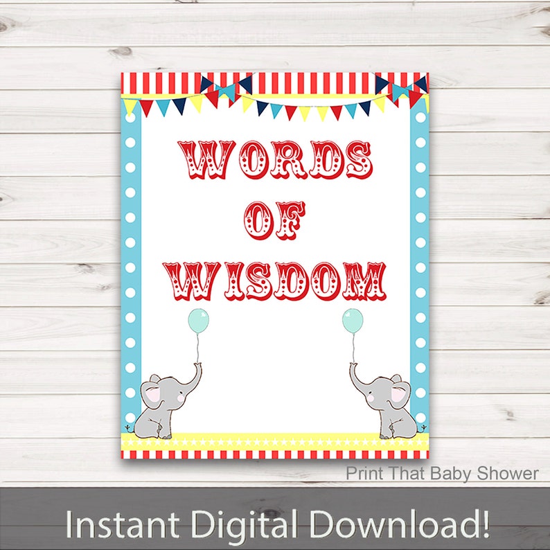 Baby Shower Games Baby Words of Wisdom Baby Advice Cards - Etsy