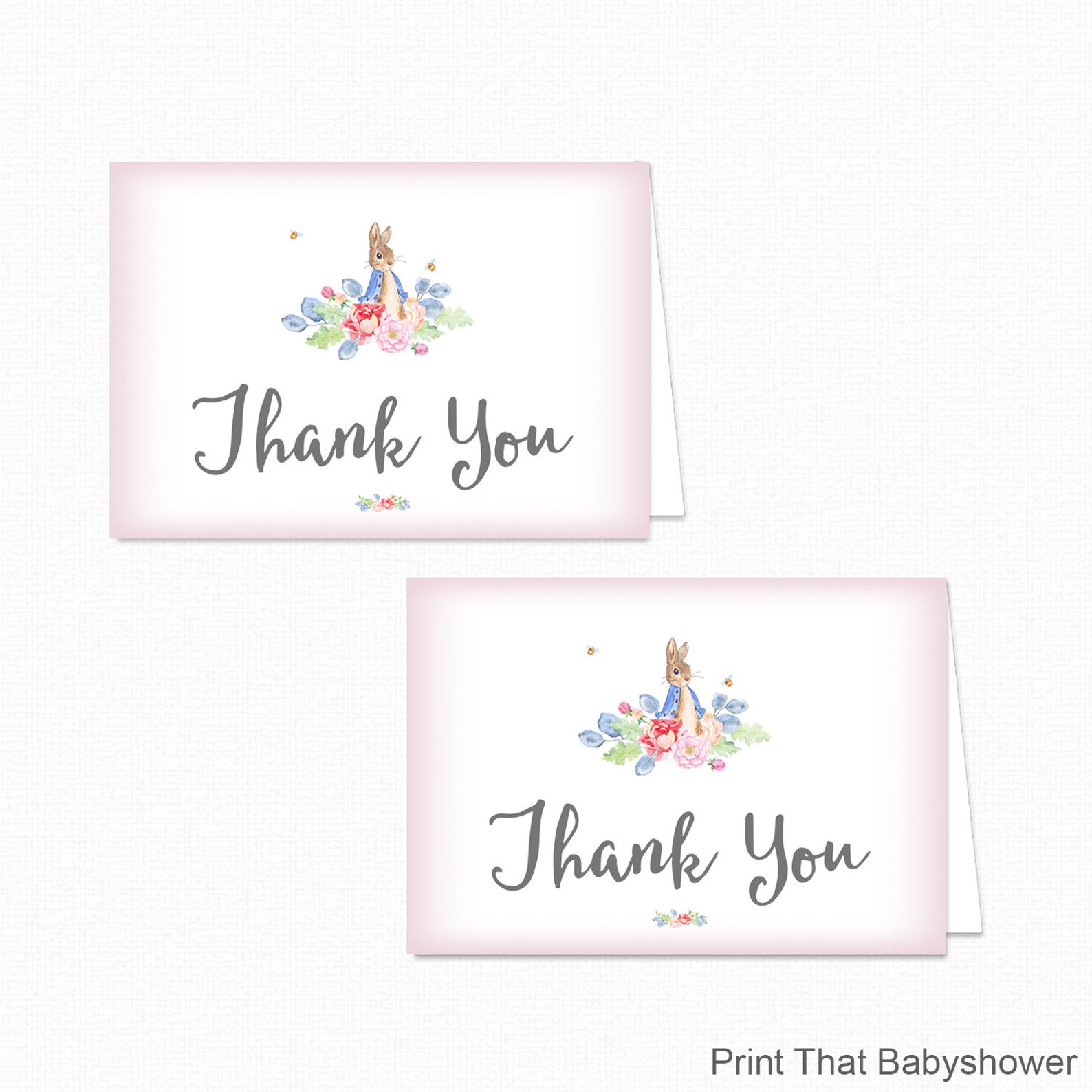 Printable Peter Rabbit Thank You Card Printable Instant | Etsy