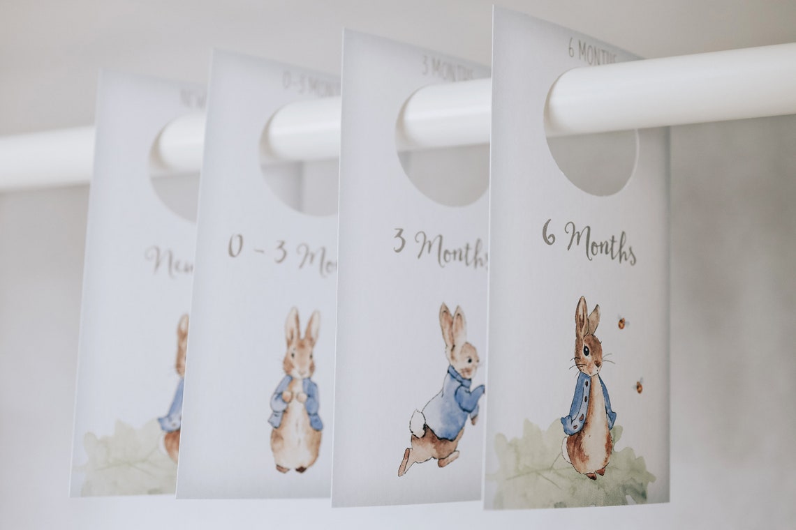Printable Nursery Closet Dividers Peter Rabbit Baby Clothes - Etsy