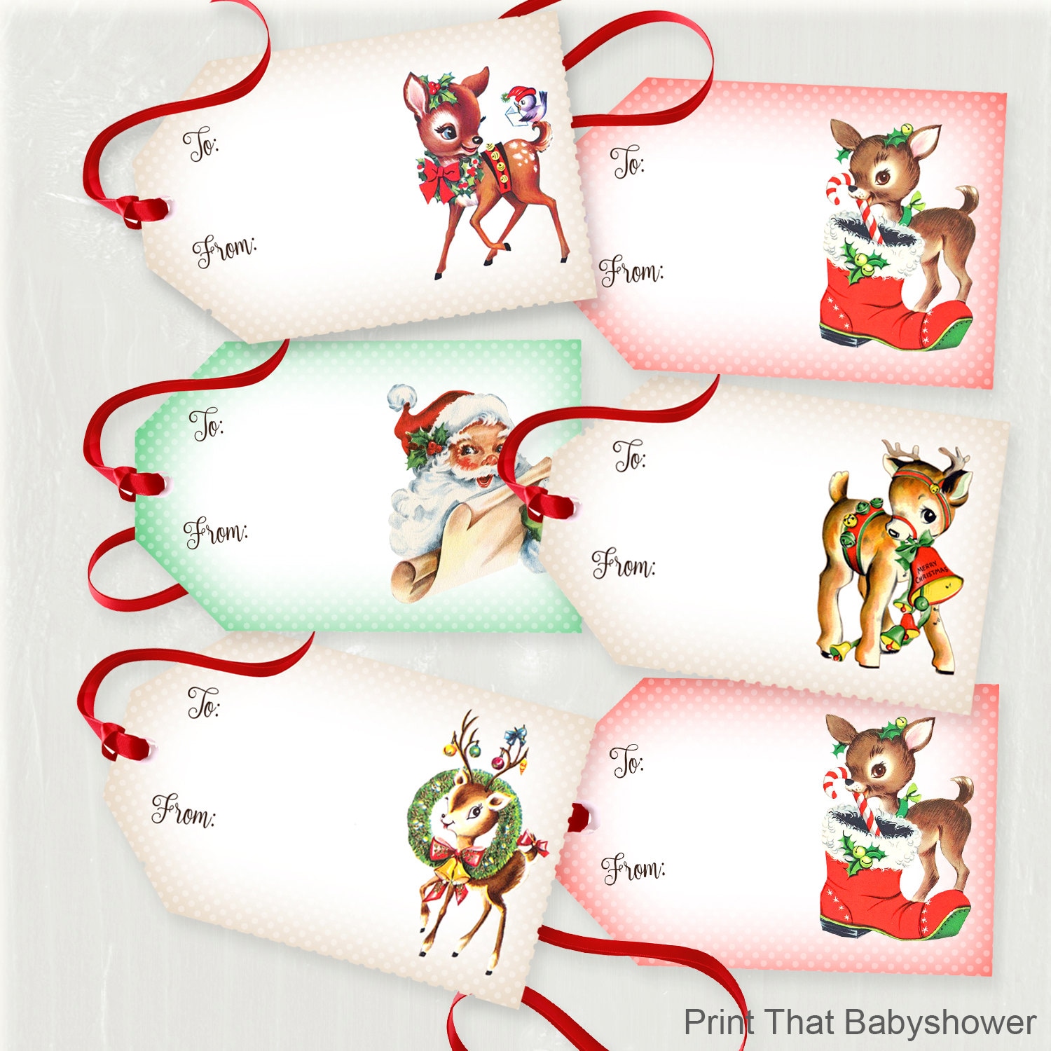 Printable Christmas Tags Reindeer Gift Tags Christmas | Etsy