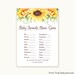 Baby Shower Games Baby Animals Name Game Floral Baby Shower Floral ...