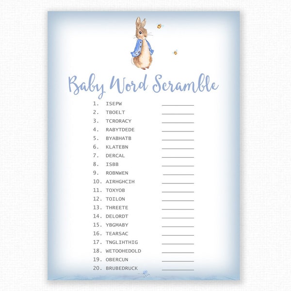 Peter Rabbit Baby Shower - Etsy