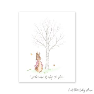 Baby Shower Fingerprint Guest Book - Peter Rabbit Baby Shower ...