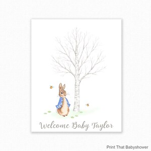 Baby Shower Fingerprint Guest Book - Peter Rabbit Baby Shower ...