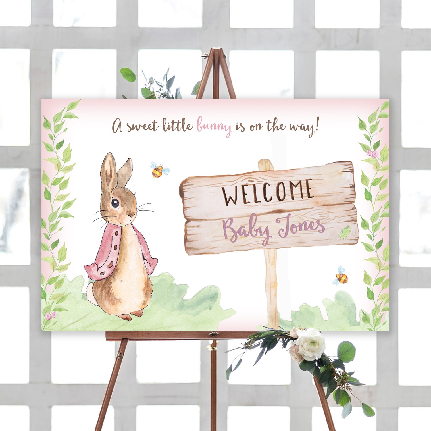 Peter Rabbit Baby Shower Backdrop Baby Shower Backdrop | Etsy