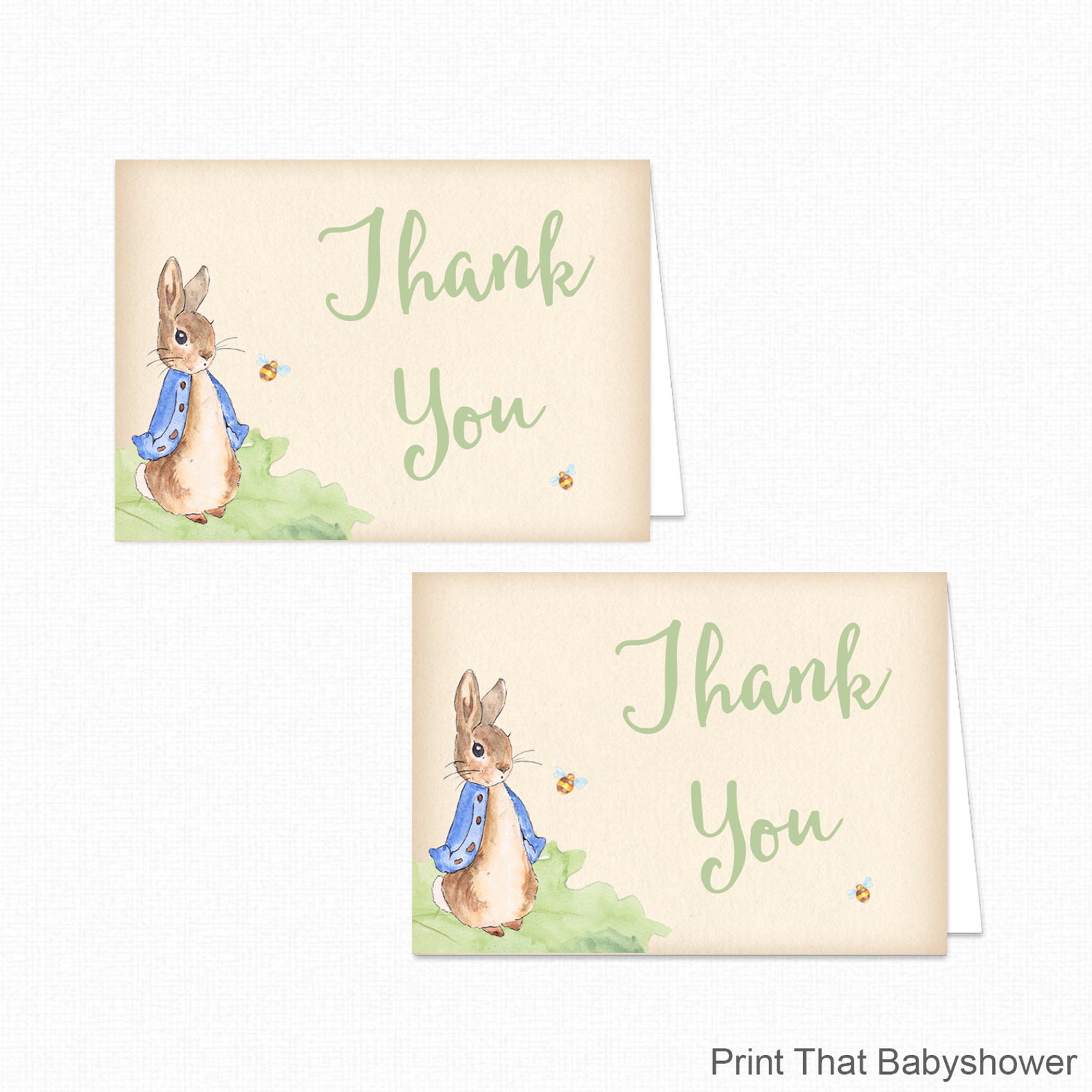 Printable Peter Rabbit Thank You Card Printable Instant | Etsy UK