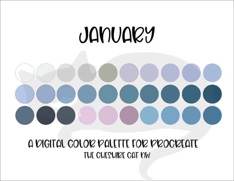 Procreate - January Color Palette - Etsy