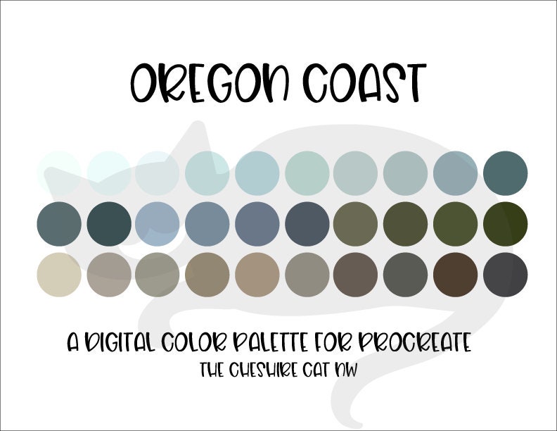 Procreate - Oregon Coast Color Palette - Etsy