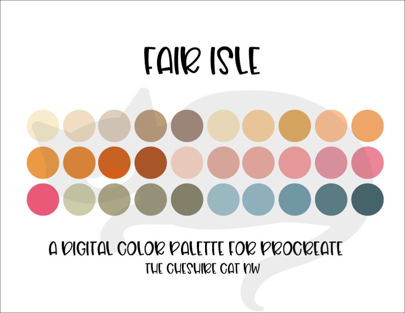 Procreate - Fair Isle Color Palette - Etsy