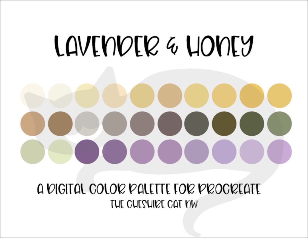 Procreate - Lavender & Honey Color Palette - Etsy
