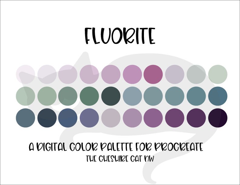 Procreate Fluorite Color Palette - Etsy