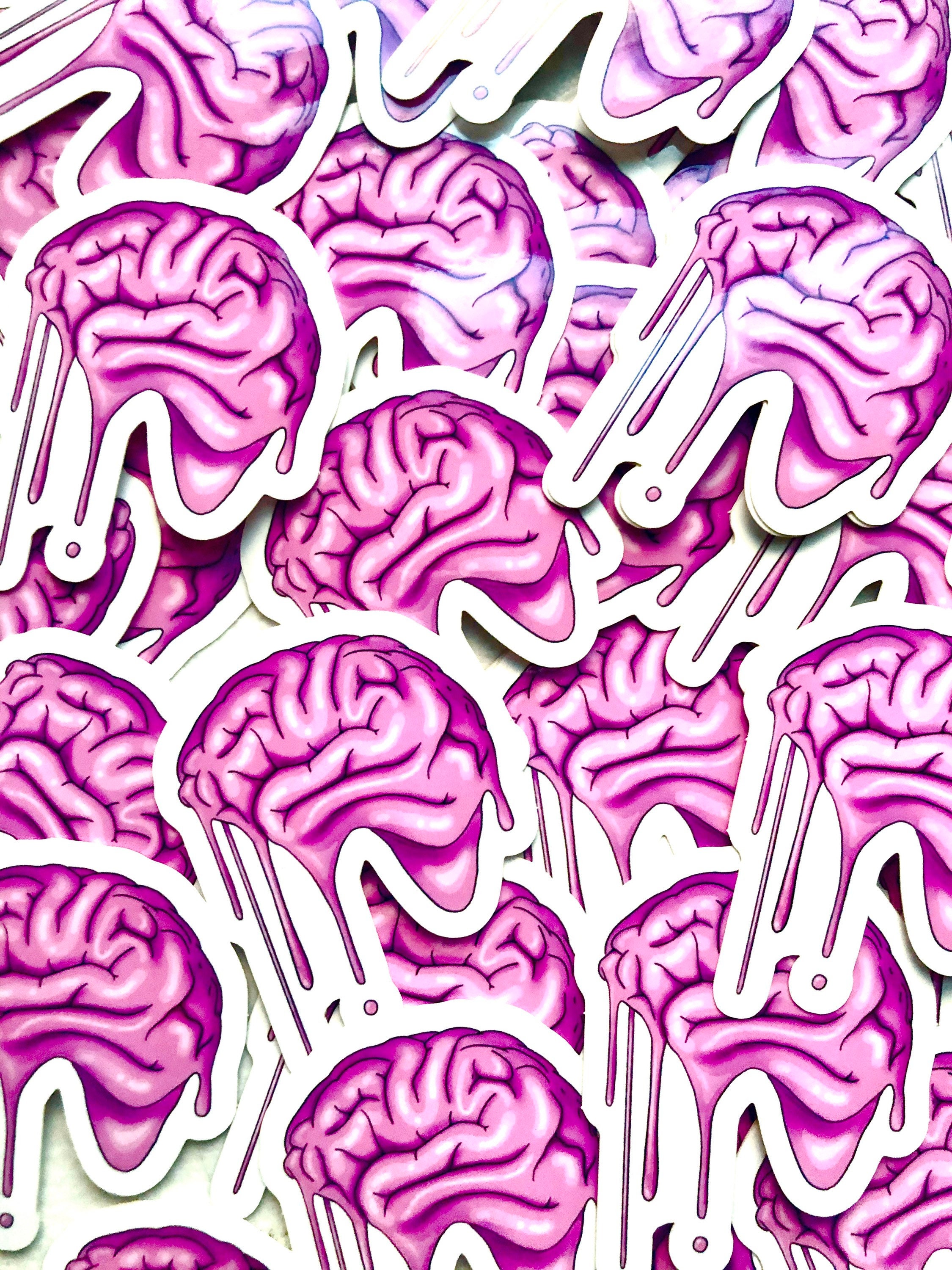 Melty Brain Sticker - Etsy