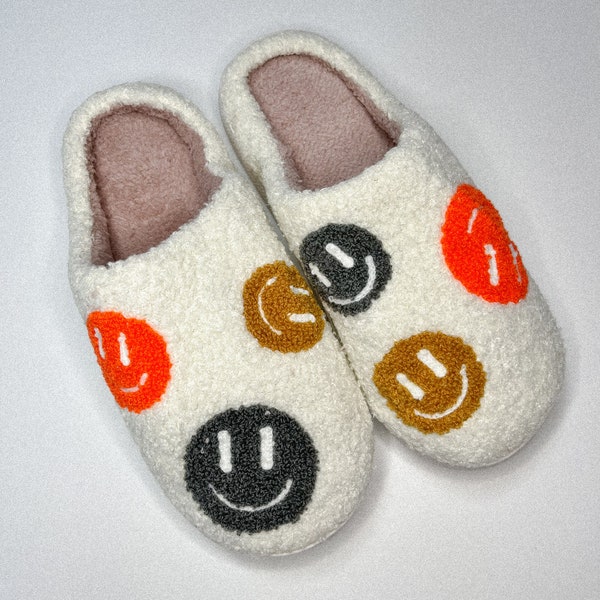 Smiley Face Slippers - Etsy