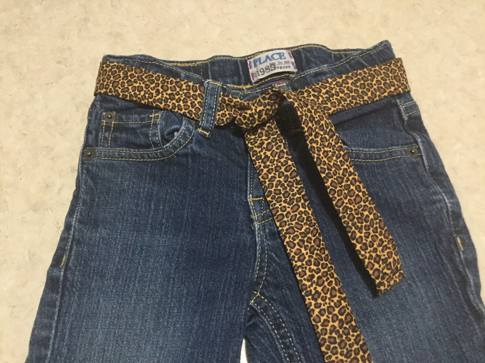 Sizes 2-14, Adorable Girls Leopard Print Denim Jeans, Bell Bottom Jeans ...