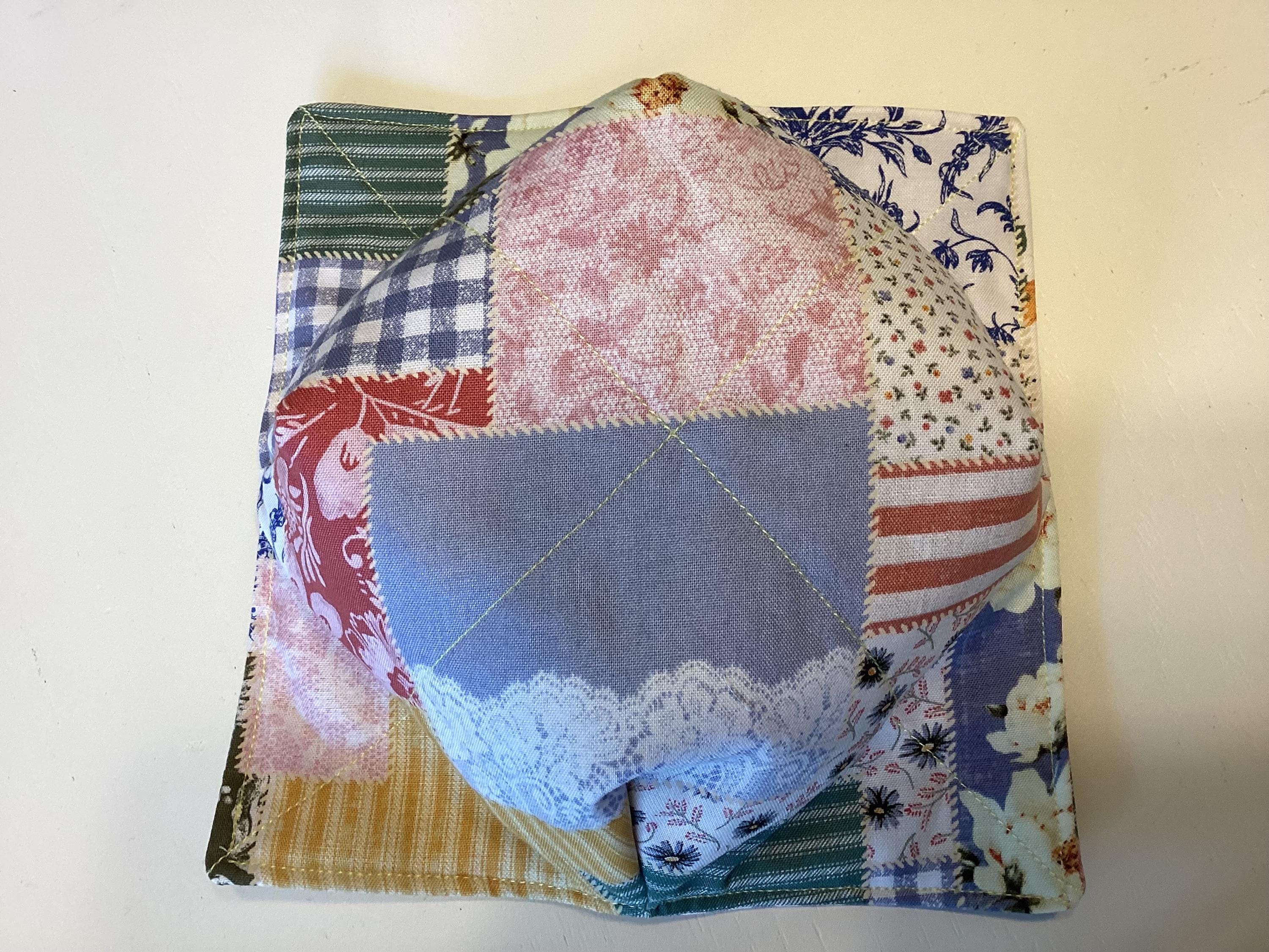 Patchwork Casserole Cozy, Microwave Bowl Cozy, Casserole Cozy, Kitchen ...