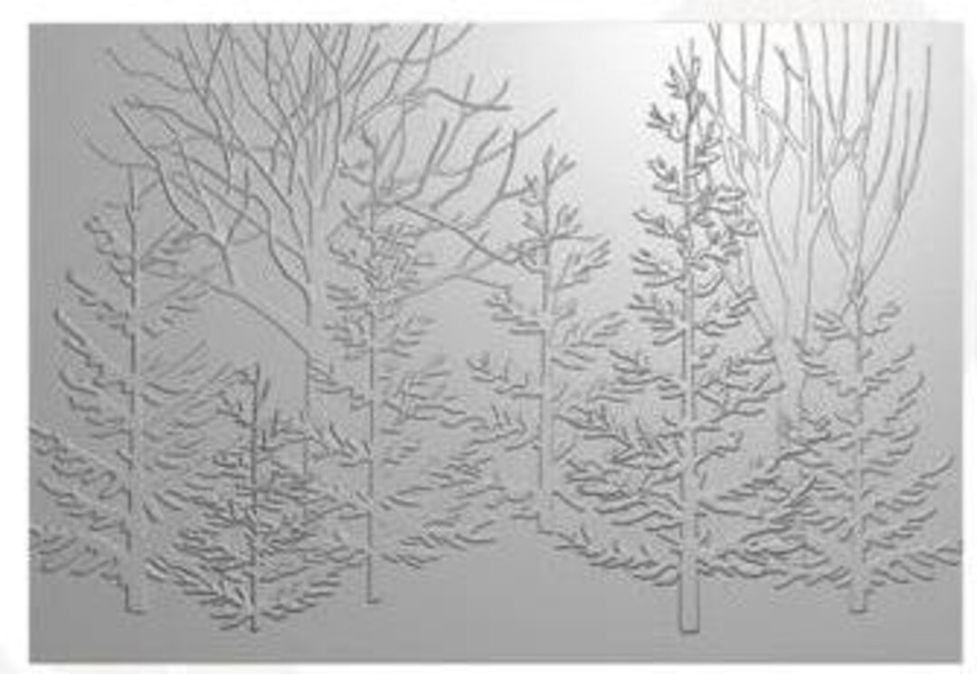 FOREST BORDER by Simon Says Stamp Embossing Folder SF209 Destash NEW - Etsy