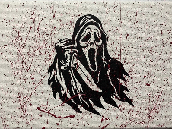 Scream Ghostface Blood Splatter Piece - Etsy
