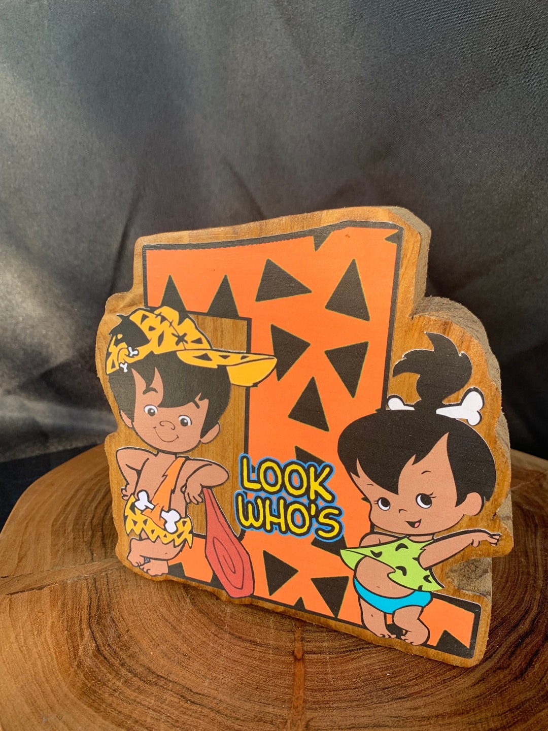 Bam Bam and Pebbles Looks Who’s One Set of 5 Wooden Characters - Etsy