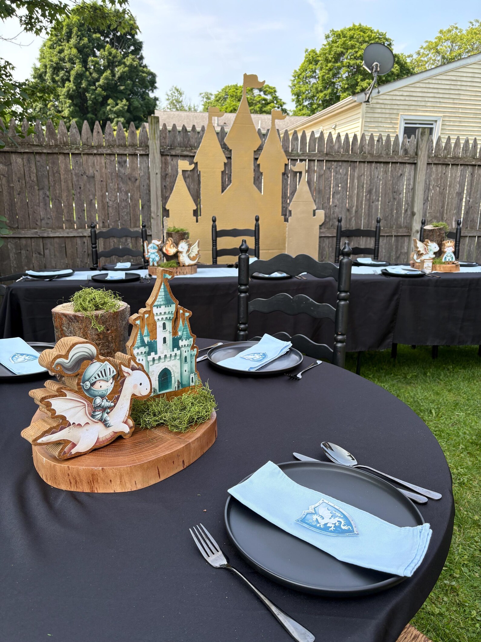 Knights & Dragons Set of 3 Dragons 2 Knights Castle and King Handmade ...