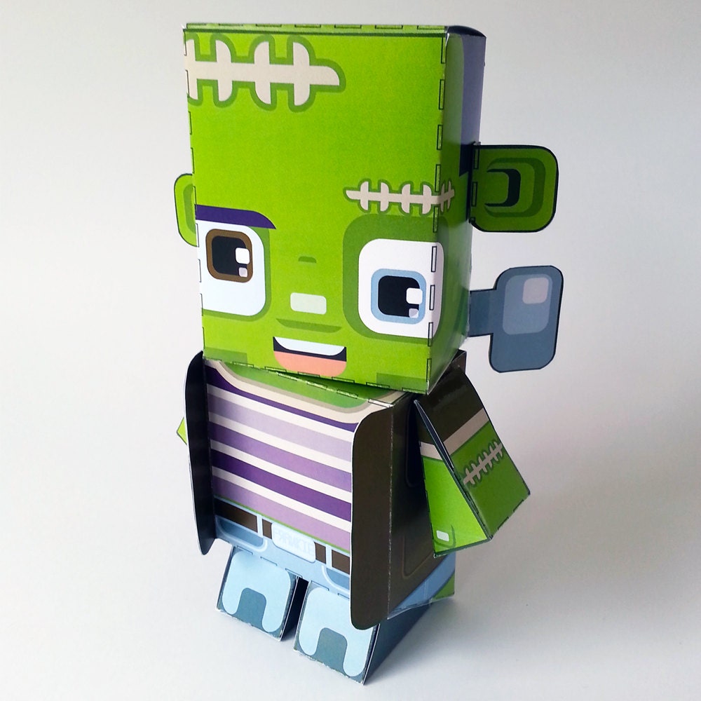 D.I.Y Paper Toy Craft Activity Halloween Monster Frank 50% - Etsy