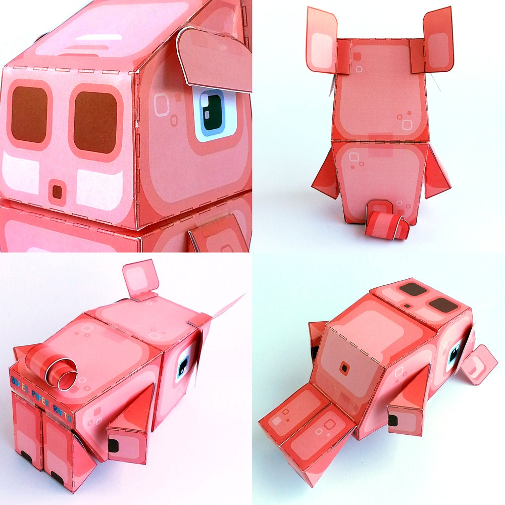 Pink Pig Paper Printable Craft Activity 50% of SALES DONATED TO Www ...