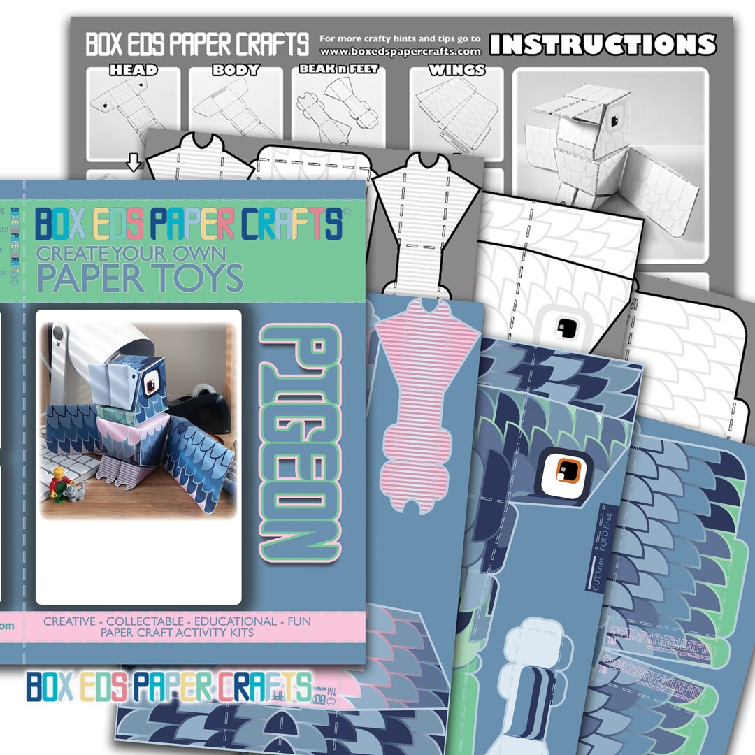 Paper Toy Craft Activity Bird Pigeon – Super D.I.Y Kids Craft Gift for ...