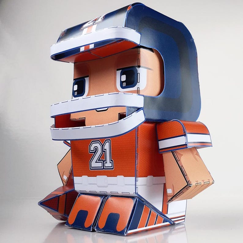 Printable Footballer Paper Toy Craft Kit: DIY Activity (digital ...
