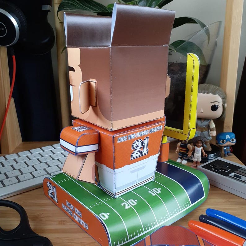 Printable Footballer Paper Toy Craft Kit: DIY Activity (digital ...